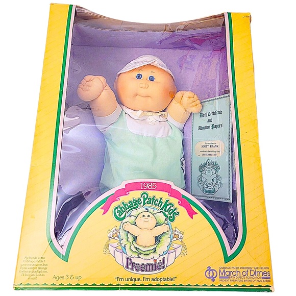 Coleco | Toys | 985 Cabbage Patch Kids Preemie With Blonde Hair And ...